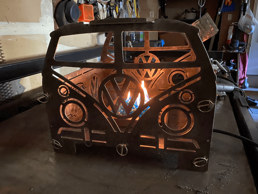 VW bus fire put – RUSTED ROOSTER FAB